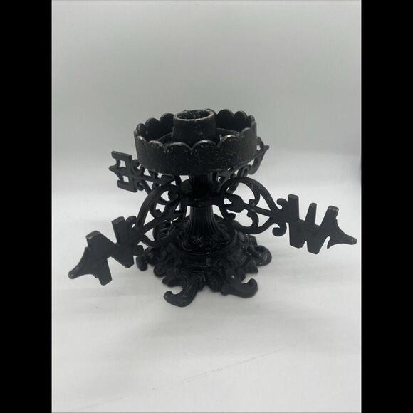 Other | Brutalist Robert Emig Cast Iron Candlestick Holder Nsew Compass ...